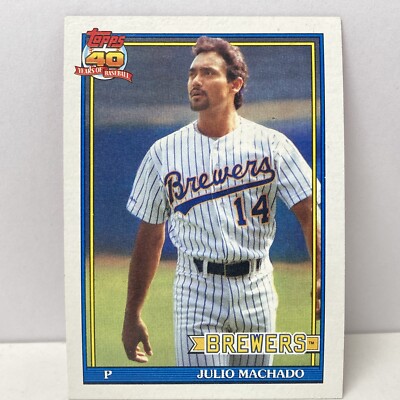 1991 Topps #434 Julio Machado Brewers | eBay