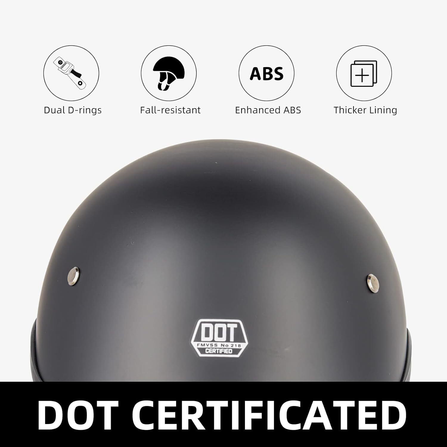 Motorcycle Half Face 1/2 Helmet Chopper Scooter Vintage Street Racing ...