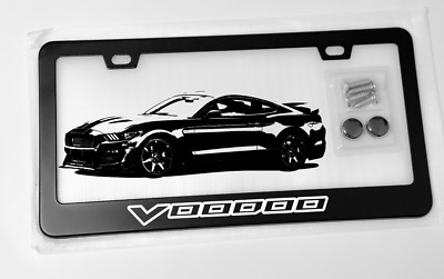 Voodoo 5.2L License Plate Frame Black Metal Fits Shelby GT350 | eBay