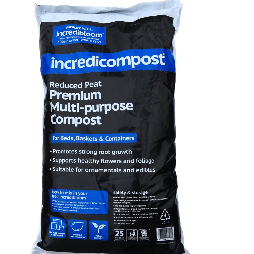 Multi Purpose Plant Compost Garden Plants Soil 25L or 70L with FREE ...