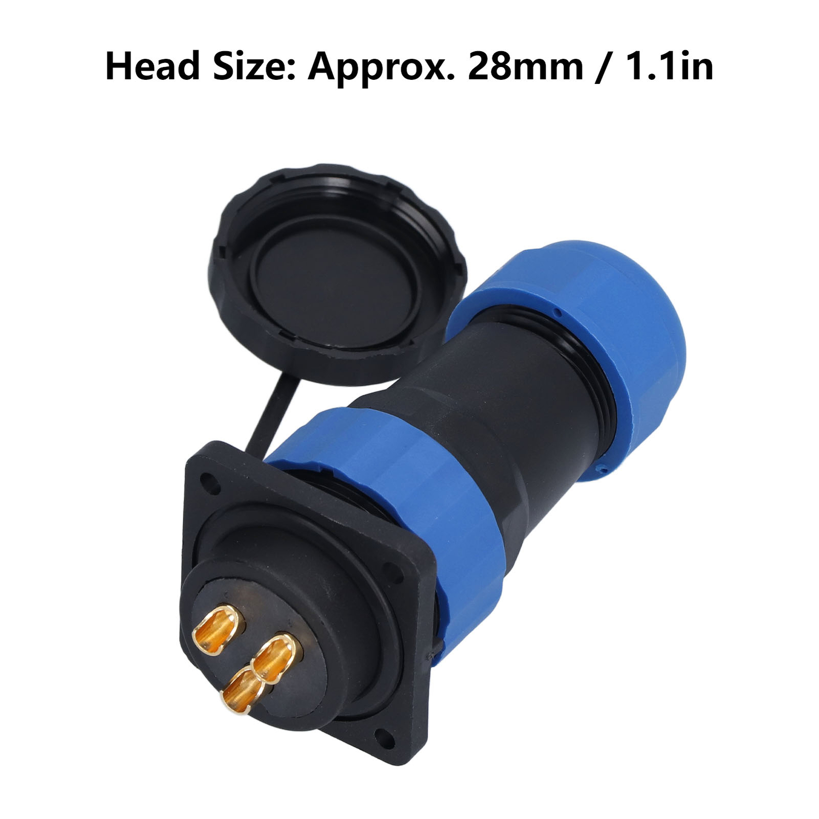 Waterproof Connector Square 4-Holes IP68 Aviation Power Socket 380V 45A ...