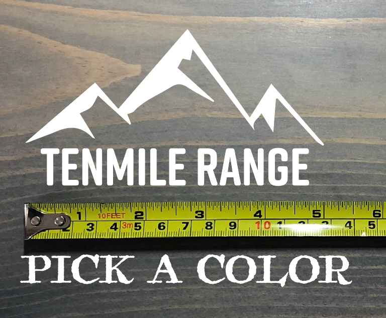 Mountain Range Sticker Decal 5" DIE CUT 14er 14ers Wasatch Cascade ...