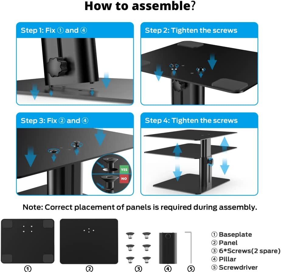 Monitor Stand Adjustable Metal Heavy Duty Riser Compatible W/ TV PC ...