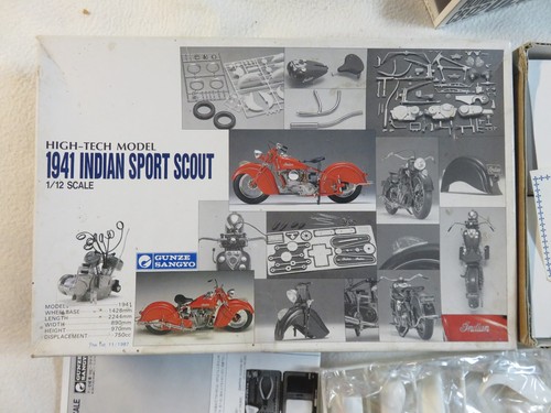 GUNZE 1/12 1941 Indian Sport Scout High-Tech Model Kit Vintage G-624 | eBay