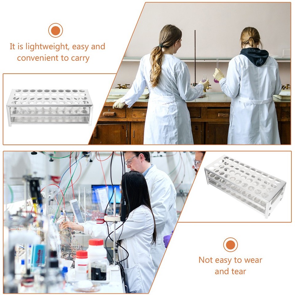 2 pcs Laboratory Test Tube Stand Aluminum Test Tube Rack Test Tube ...