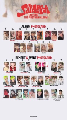 TAEYONG NCT SHALALA 1ST MINI ALBUM POB PHOTOCARD OFFICIAL | eBay
