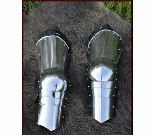 Gothic Leg Guard Armor Set Medieval Knight Crusader Spartan 18GA Steel ...