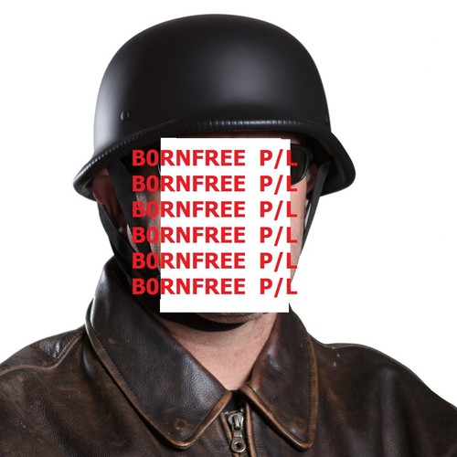 NOVELTY GERMAN SKULL CAP HELMET BIKER LARGE HARLEY HONDA KAWASAKI ...