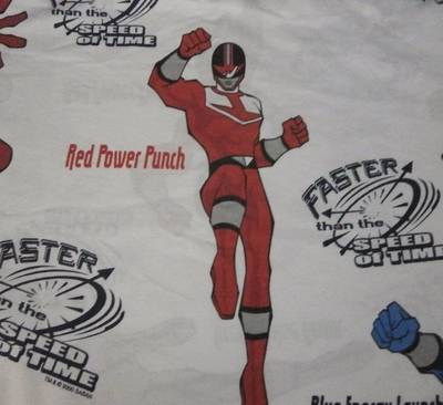Power Rangers Faster Than the Speed of Time Twin Flat Sheet SABAN 2000 ...