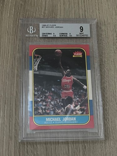 1986-87 Fleer Michael Jordan Rookie #57 BGS 9 High Subs Possible 9 ...
