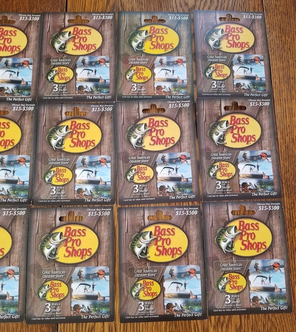 Bass Pro Shops Fish UNCHARGED NO VALUE Collectible Gift Cards Lot 16 ...
