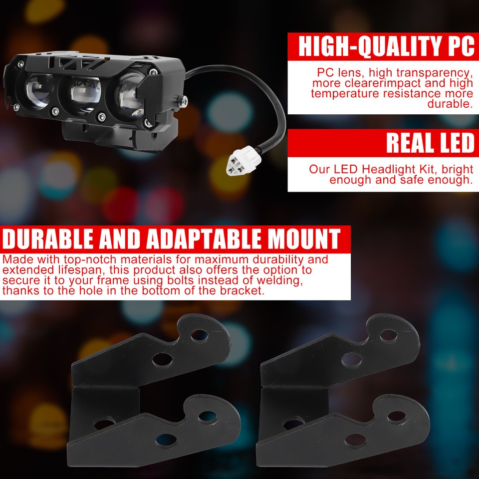 For Yamaha Banshee 350 Pair Led Headlight Light Bulbs Kit YFZ350 2002 ...