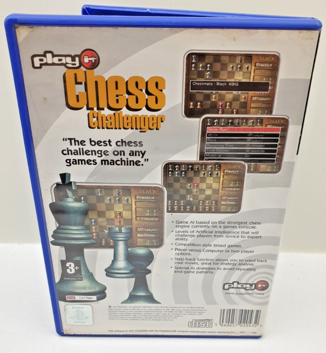 Play It Chess Challenger for Sony PlayStation 2 PS2 - UK - PAL - FAST ...