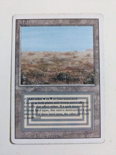 1x Scrubland Revised MTG Played See Photos for condition! EDH Commander | eBay