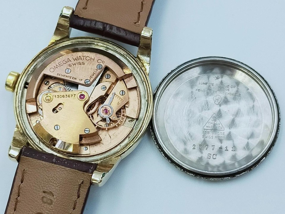 Authentic Omega Seamaster Gold Capped Case Ref 2577-11 Bumper Cal:351 ...