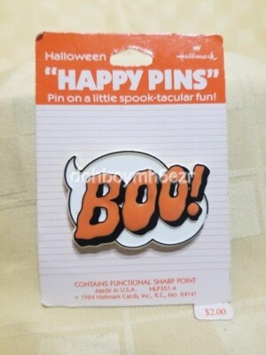 Hallmark Vintage Halloween Happy Pins BOO Lapel Pin | eBay