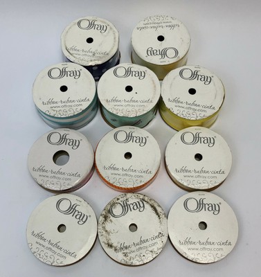 Lot of 11 Offray Woven Ribbons Different Colors | eBay