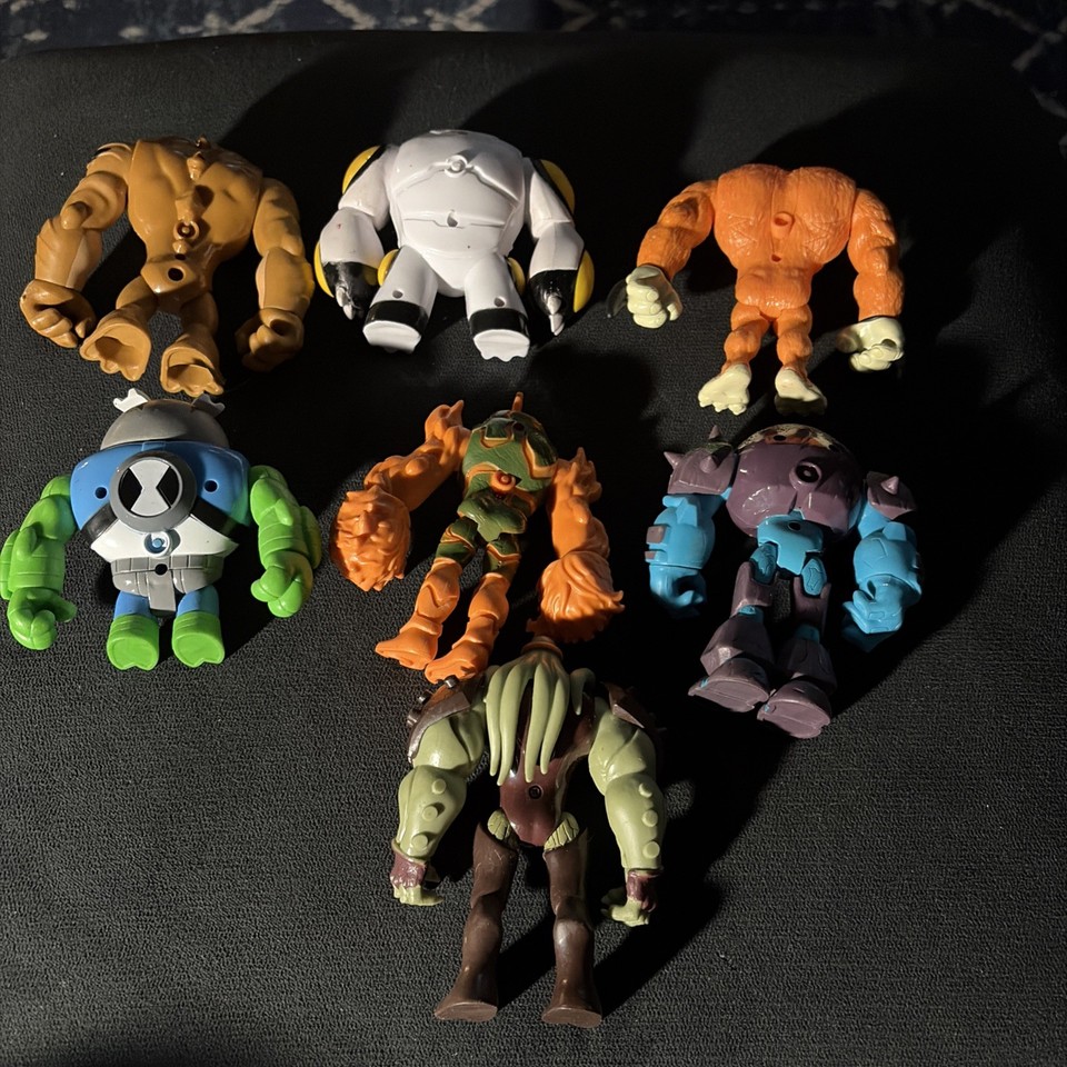 Ben 10 Ten Lot of 7 Action Figures Cartoon Network Bandai | eBay