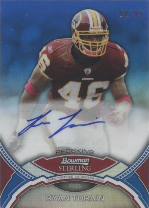 2011 Bowman Sterling - Autographs Ryan Torain #BSA-RT Blue Refractor ...