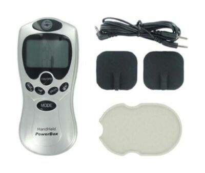 Zeus Handheld 8 Mode Power Box with Black Pads Kit Electric Stimulator ...
