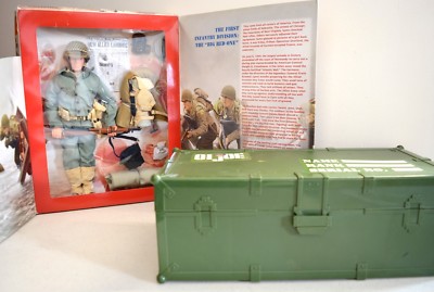 1997 "GI JOE D-Day Salute" by Hasbro with 1997 HASBRO GI JOE Footlocker ...