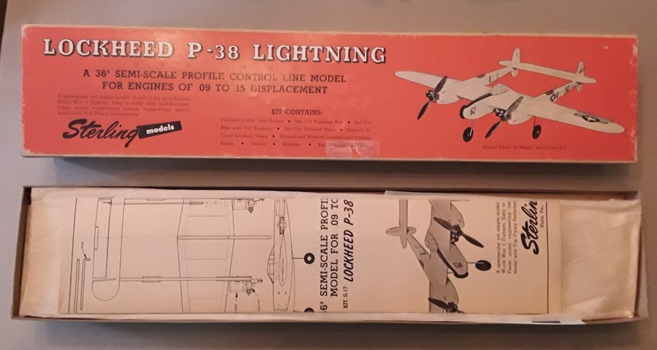 New Sterling Models Lockheed P-38 Lighting. Control Line, flying Model ...