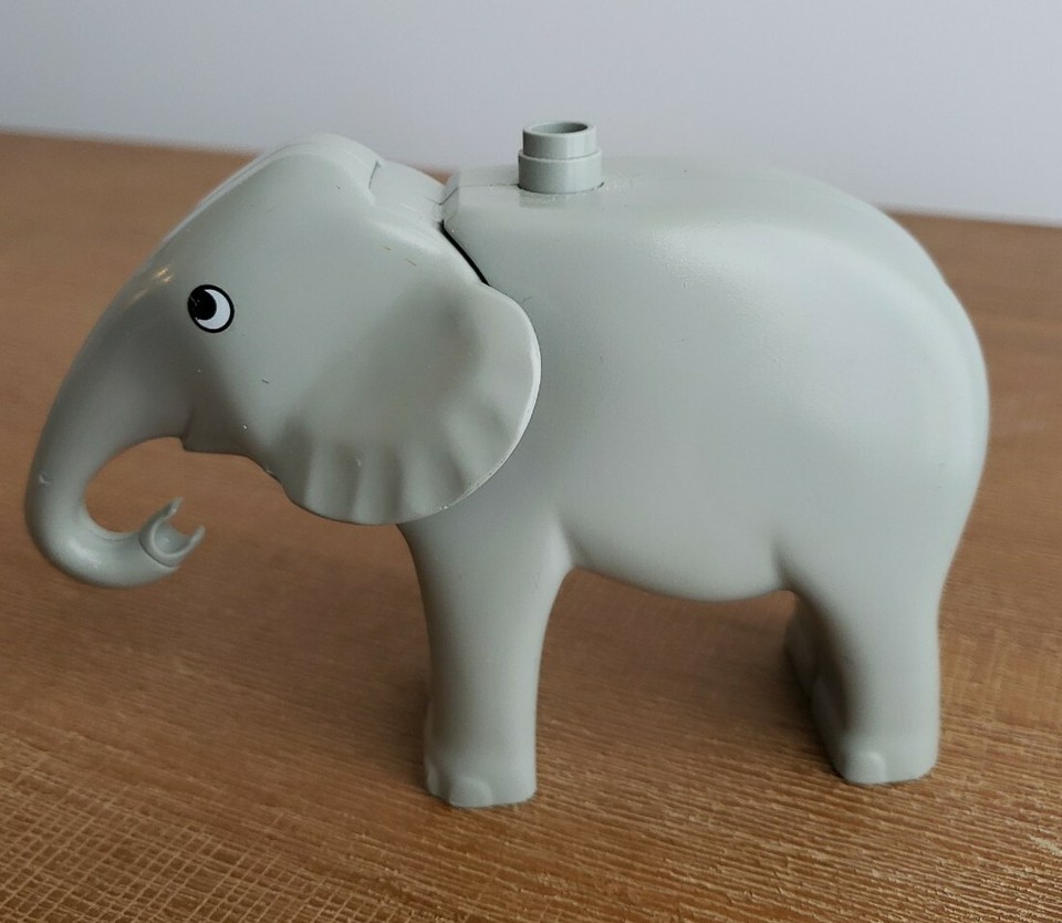 LEGO Duplo Animal Light Gray Adult Elephant with Movable Head part ...
