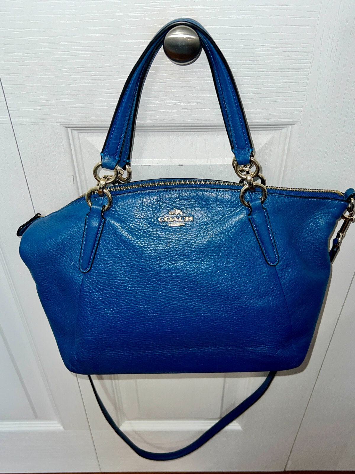 Coach Madison Kelsey Small Royal Blue Leather Crossbo… - Gem