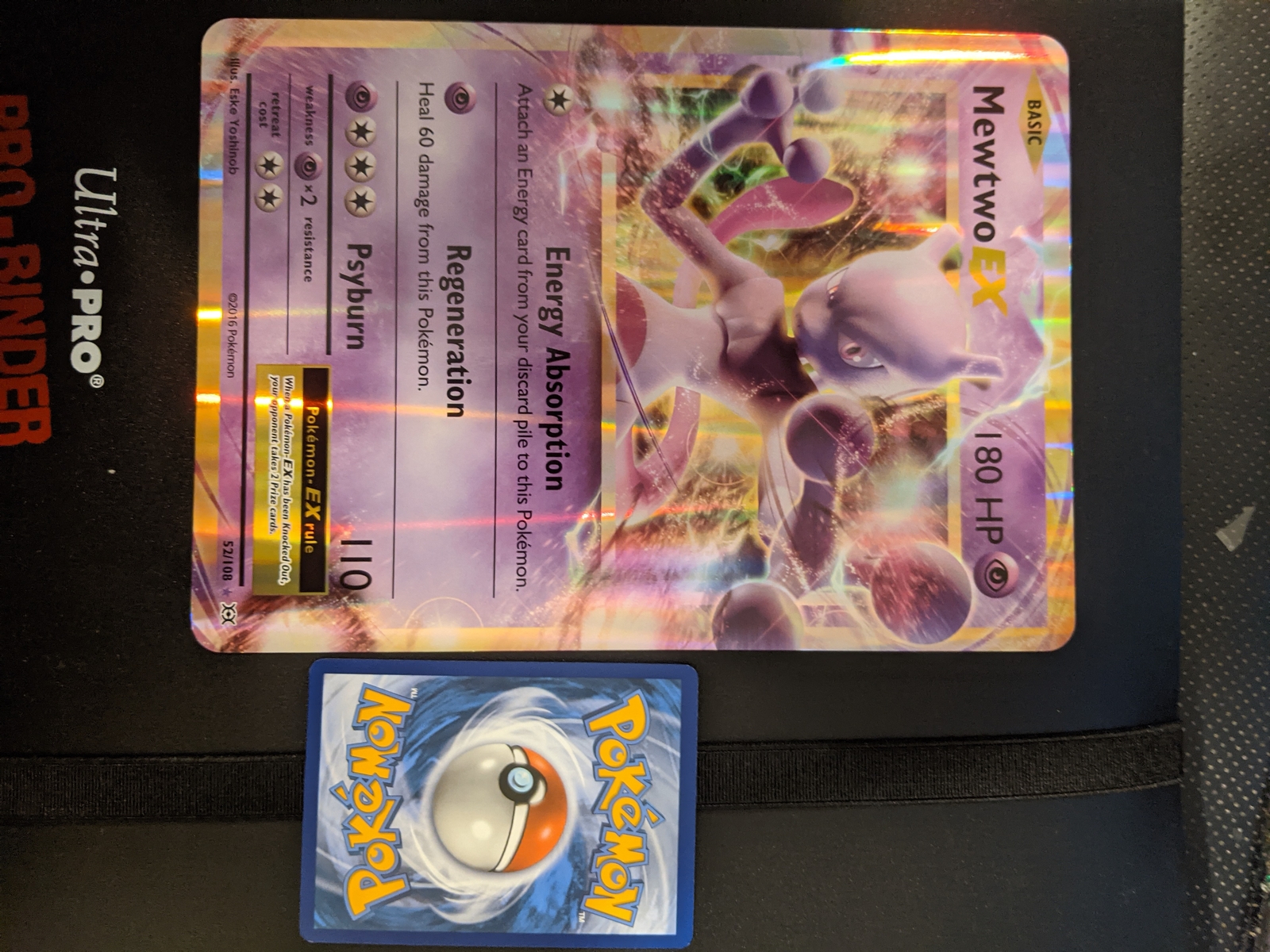 Mewtwo EX JUMBO 52/108 Evolutions Pokemon CARD KANTO POWER | eBay