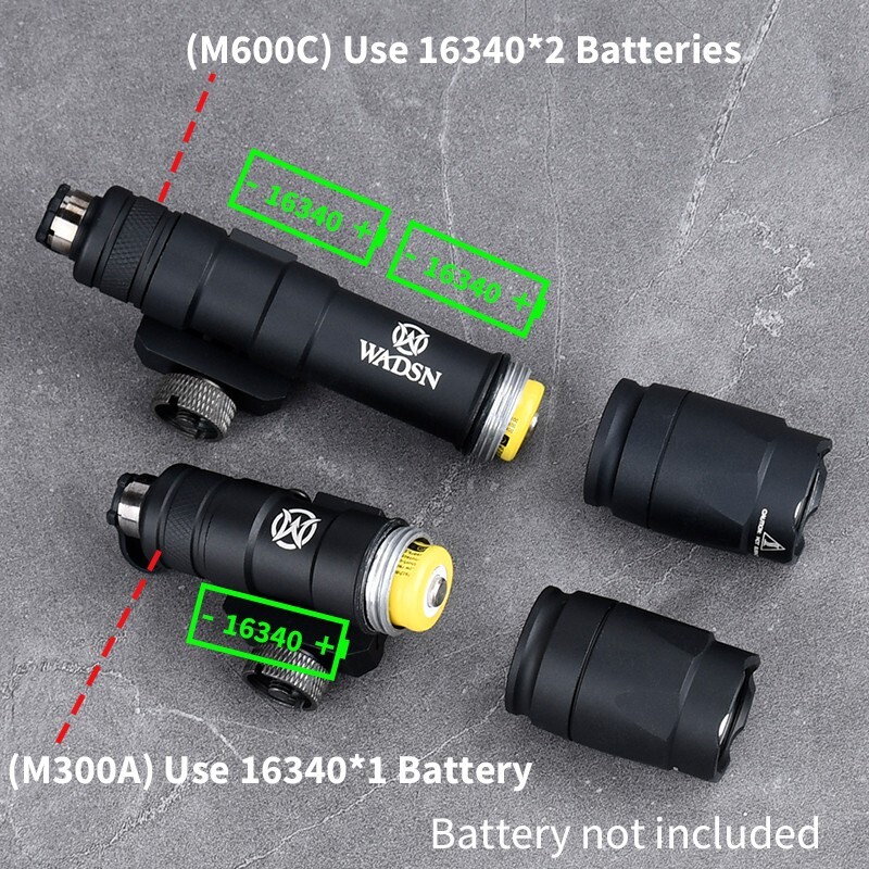 WADSN Tactical M300 M600 Weapon Light With Modbutton Fit Keymod Mlok ...