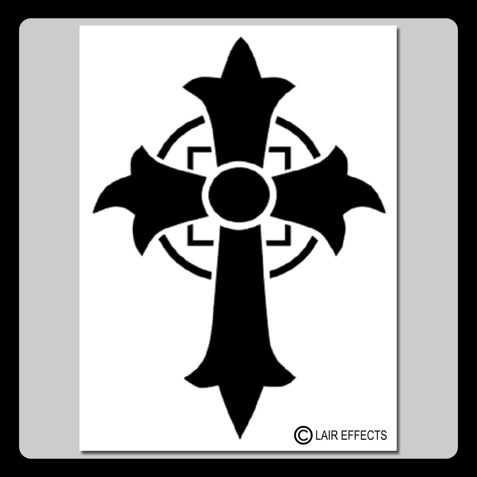 Decorative Gothic Style Cross/Crucifix STENCIL Template Halloween ...