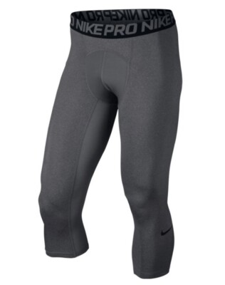 Nike Compression Pants Men's Gray Dri-Fit 3/4 Length Gray SMALL New | eBay