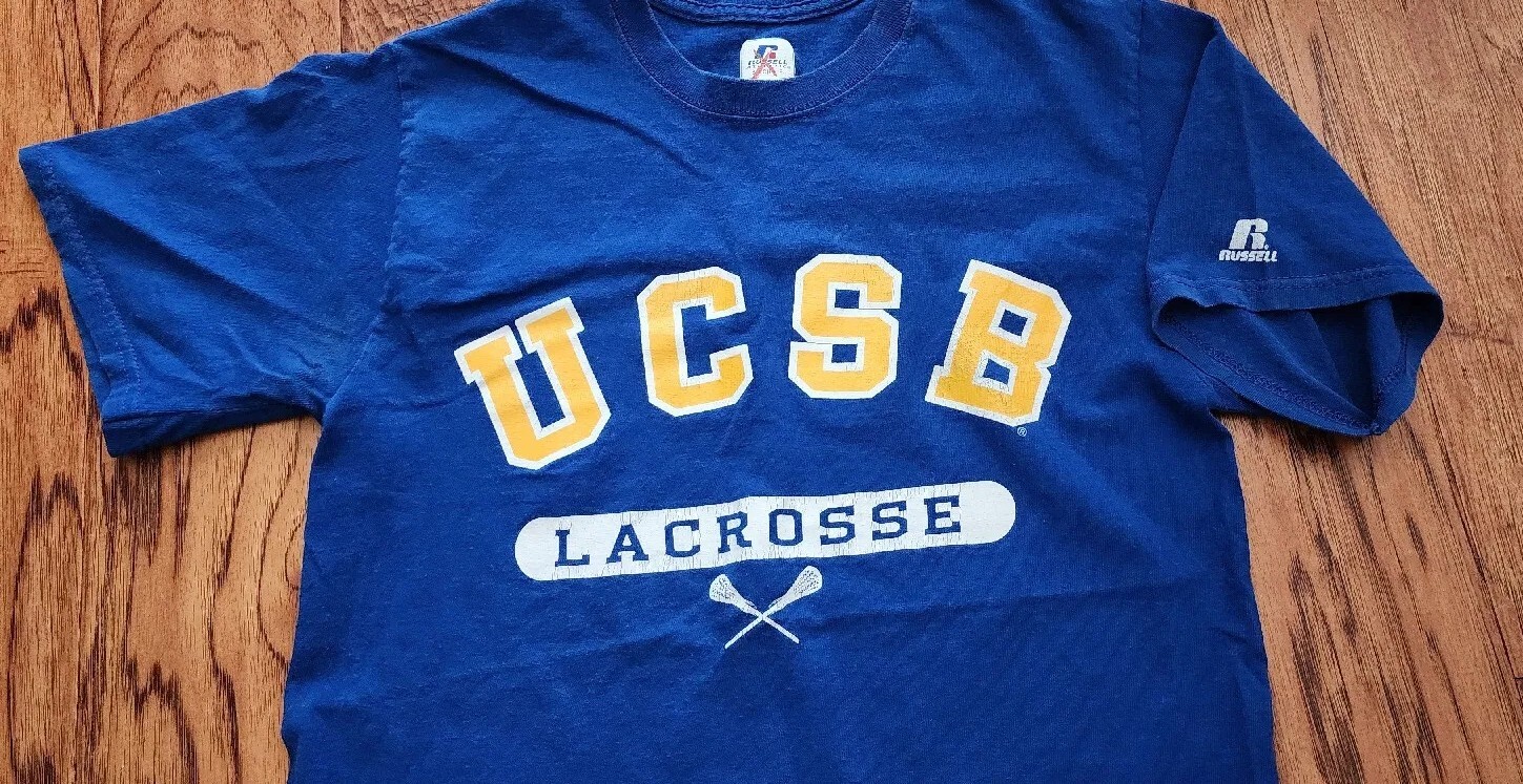 UCSB UNIVERSITY CALIFORNIA SANTA BARBARA LACROSSE SHIRT Mens SMALL BLUE ...
