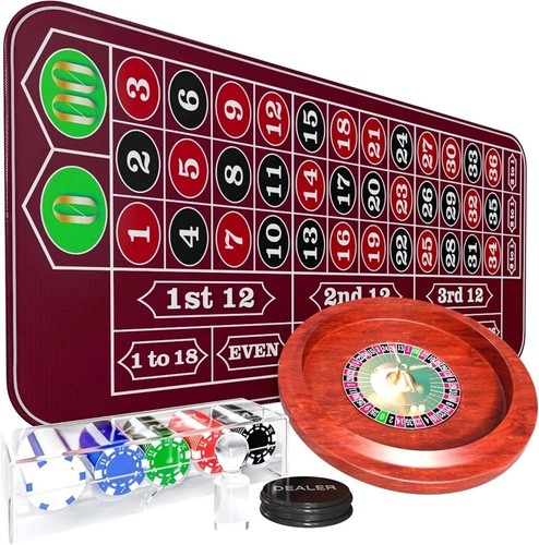 Roulette Mat Roulette Wheel Set for Adults with Rubber Roulette Table ...
