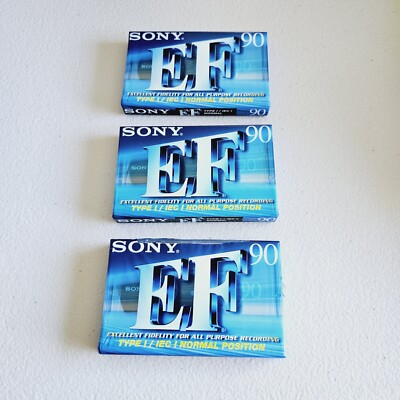 3x Sony EF90 New Cassette Tapes 90 Minutes Sealed | eBay Australia