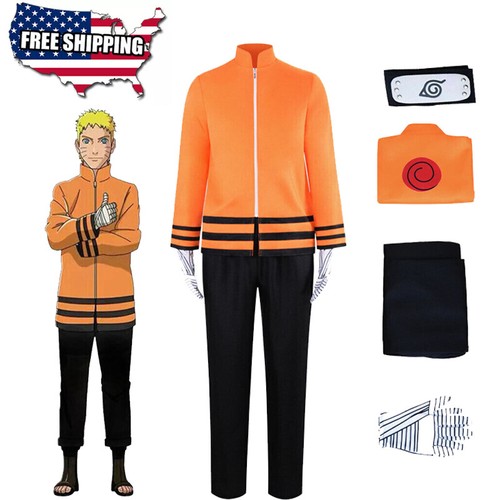 Boruto Seventh Hokage Uzumaki Naruto Cosplay Full Set Jacket Halloween ...
