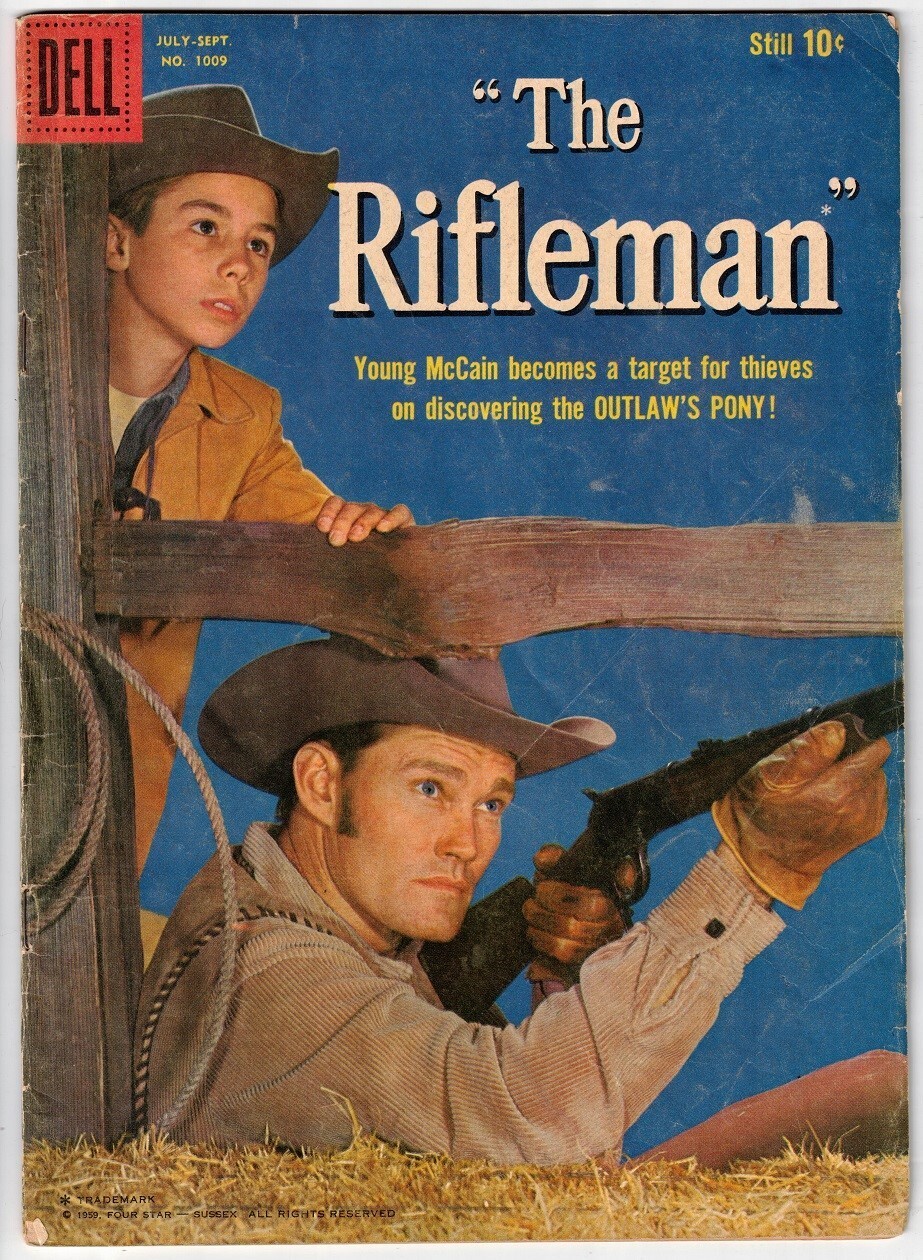 THE RIFLEMAN # 1 / FOUR COLOR # 1009 (DELL) CHUCK CONNORS PHOTO COVER ...