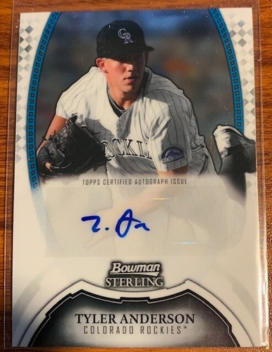 2011 Bowman Sterling Prospect Autograph #BSP-TA Tyler Anderson Colorado ...