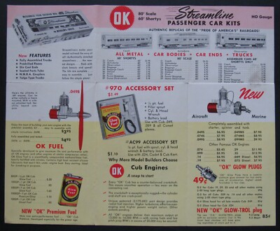 1961 Streamline Passenger Car Kits Toy Hobby Brochure - Cars, Trains ...