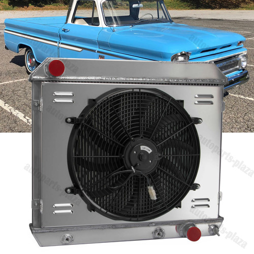 Fits 1963-1966 Chevy C/K C10 C20 C30 Pickup Truck 3 ROW Radiator ...