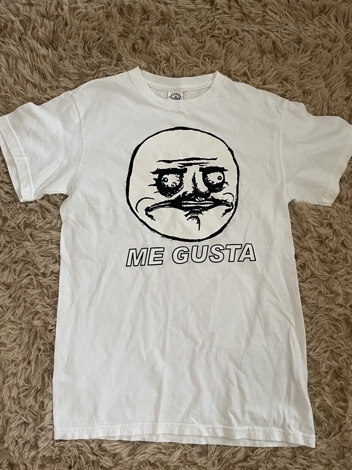 VTG Me Gusta Rage Face Comic Meme White Delta T-Shirt… - Gem