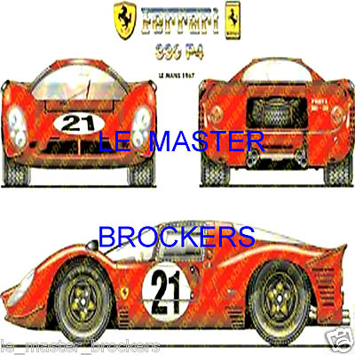 FERRARI 330 P4 du Mans 1967Affiche Poster décoration design deco | eBay
