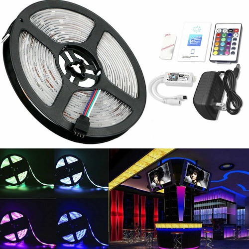 Waterproof RGB 5M LED Strip Light Google Alexa Smart Home WIFI Wireless ...