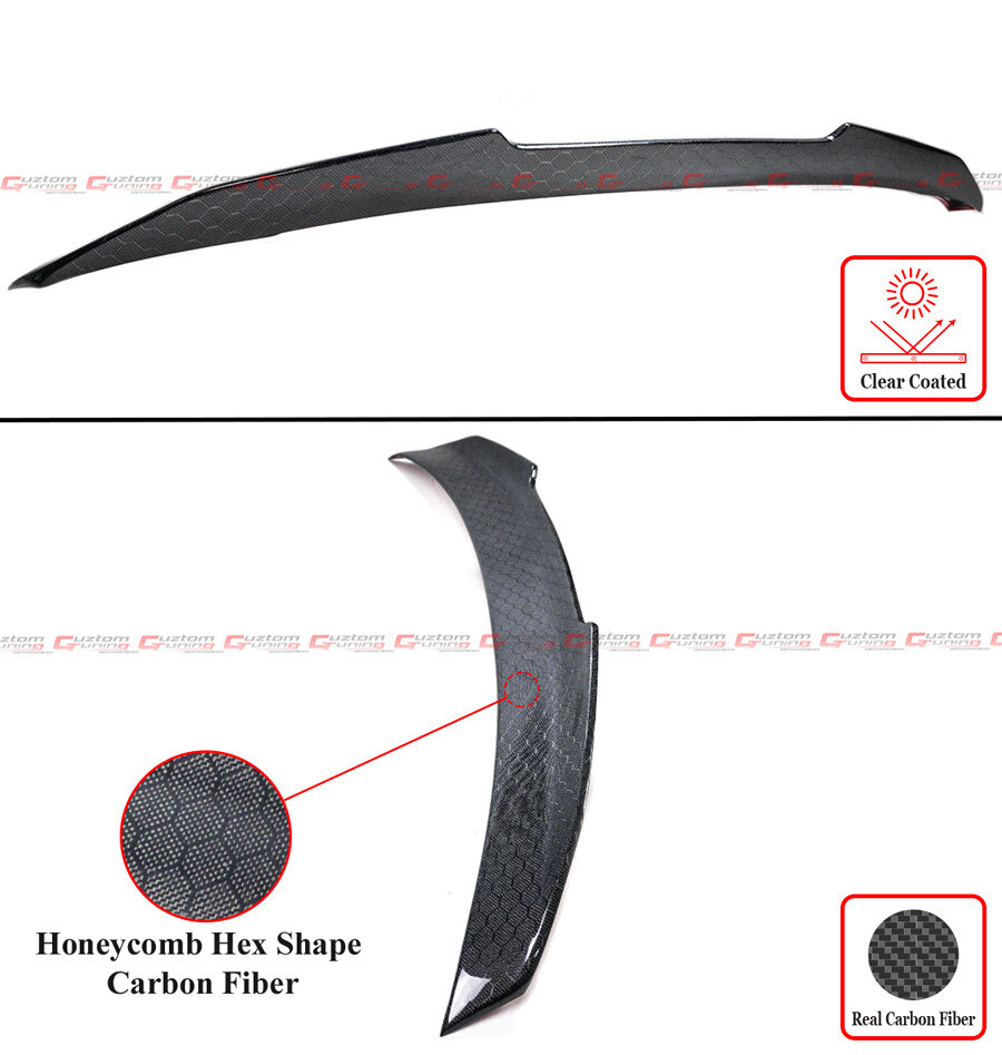 FOR 07-15 INFINITI G35 G37 G25 HONEYCOMB CARBON FIBER PSM DUCKBILL ...