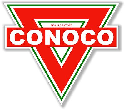 (CONO-2) 6" CONOCO TRIANGLE GAS PUMP OIL TANK DECAL STICKER SIGN ...