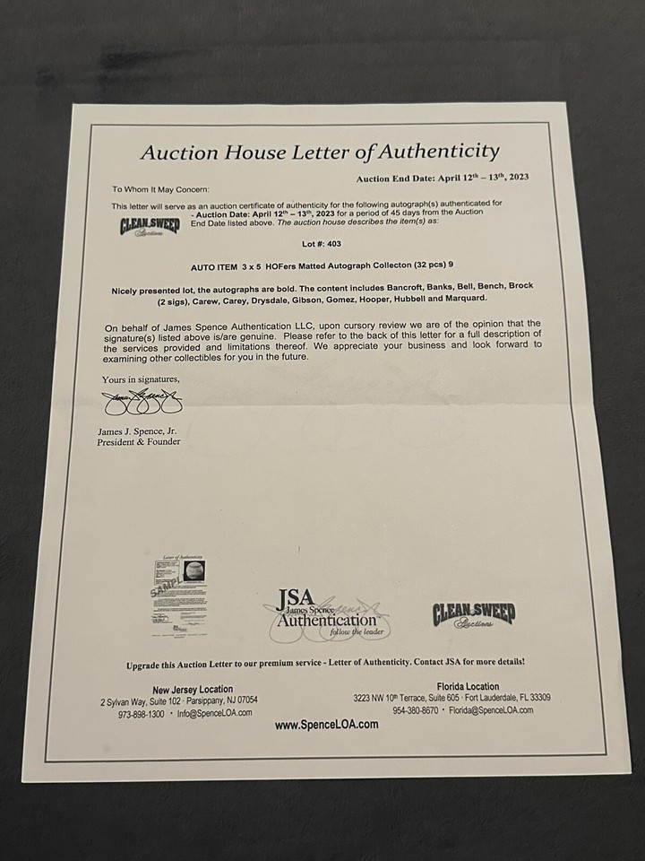 George Kelly Signed Index Card Matted w/ Perez Steele 8x10 Display JSA ...