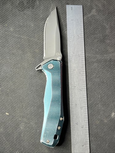 Gerber Frame Lock Clip Point Blade 8" Folding Pocket Knife Blue | eBay