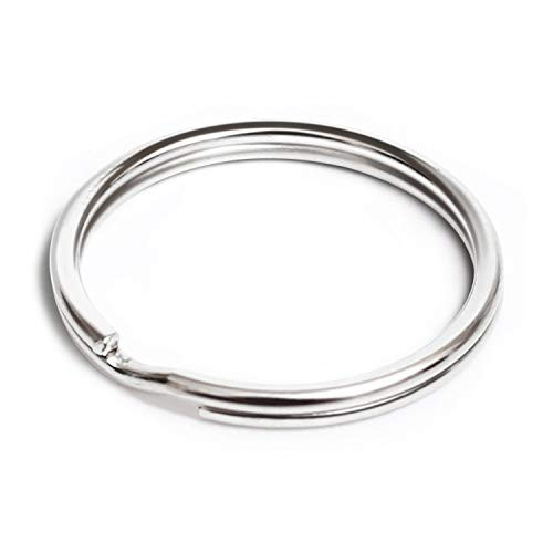 100PCS Key Rings Metal Round Split Ring - Bulk Pack of 100-1" 25mm ...