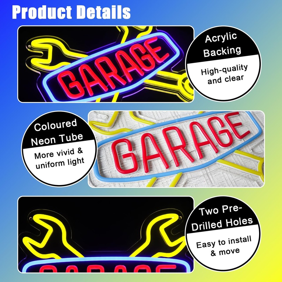 Segno al Neon per Garage - Segno al Neon Check Engine per Decorazione ...