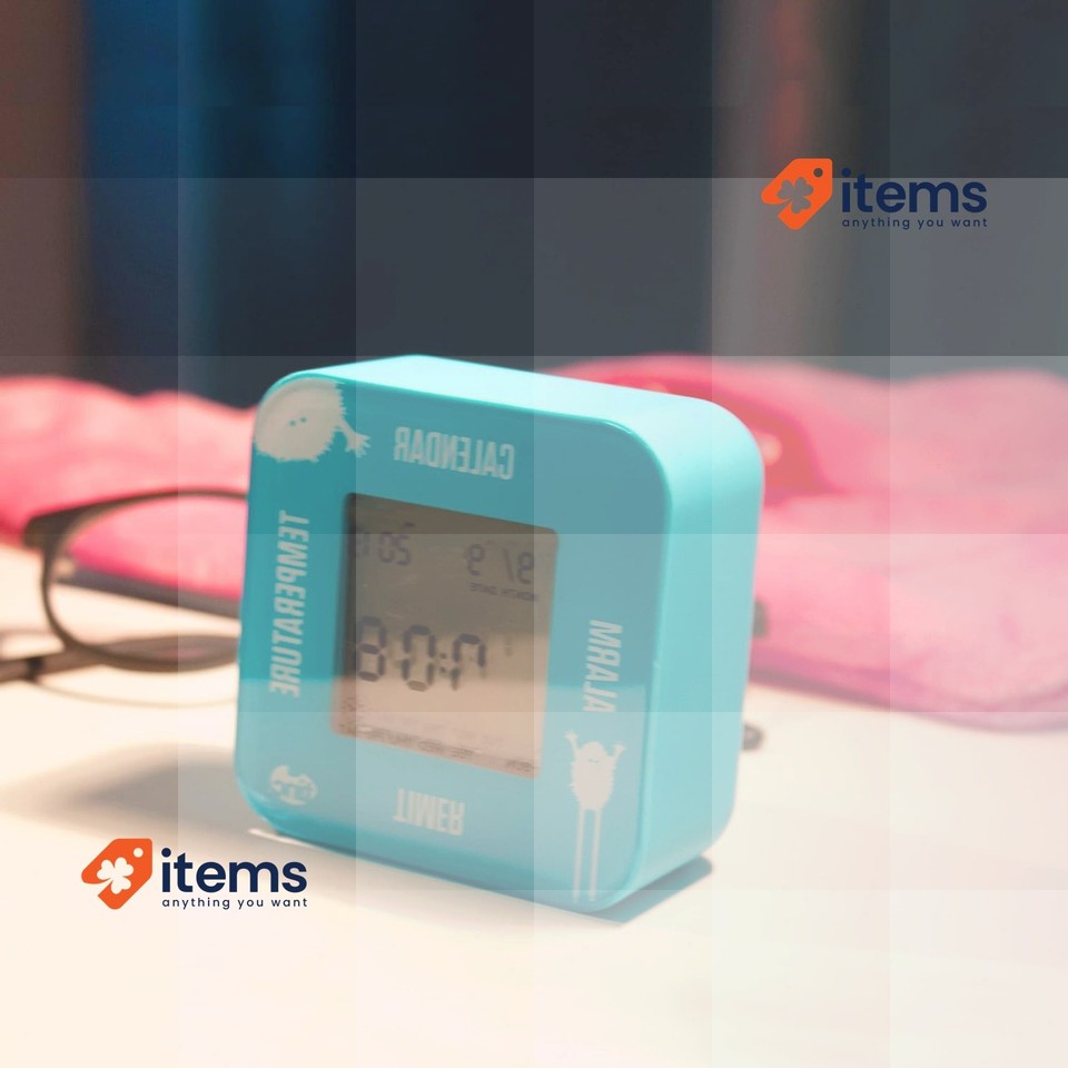 Tinc Kids Digital Alarm, Temperature, Date Rotate Flip Clock, Blue ...